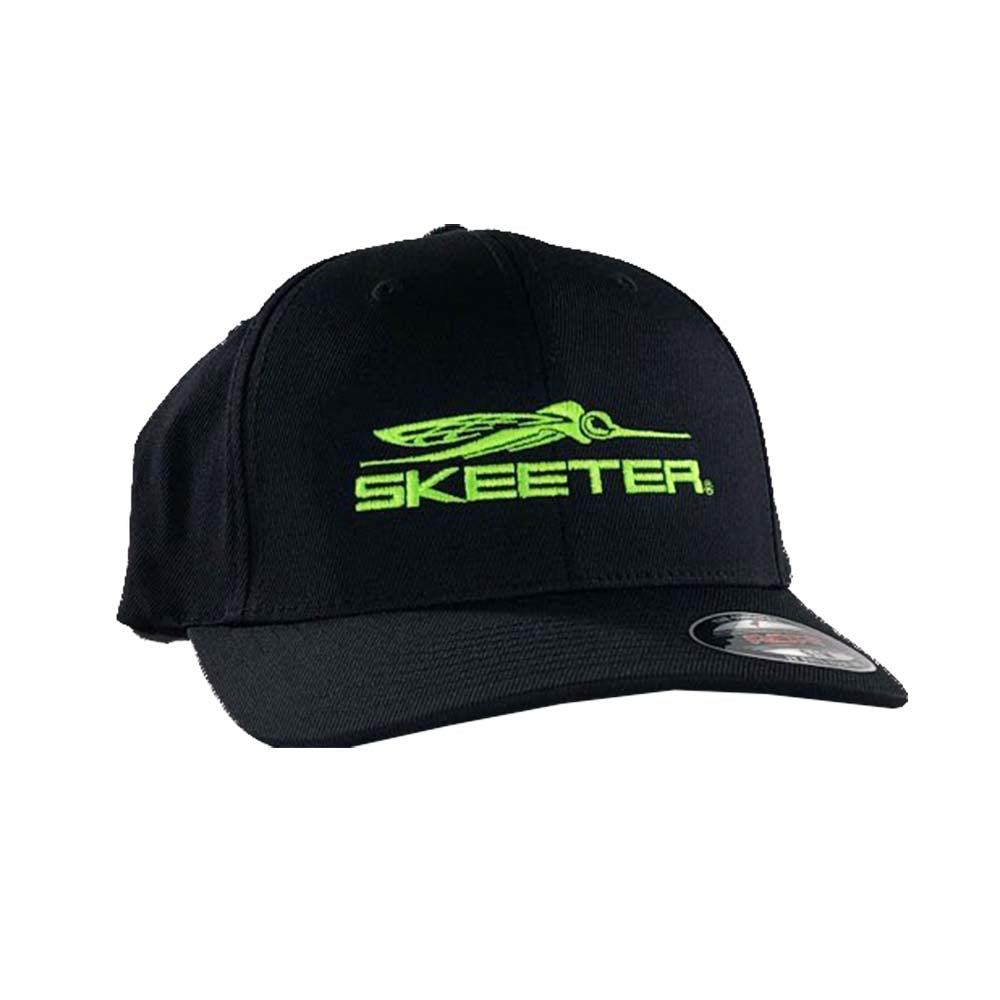 New Authentic Limited Edition Black/Neon logo Flex Fit Skeeter Hat ...
