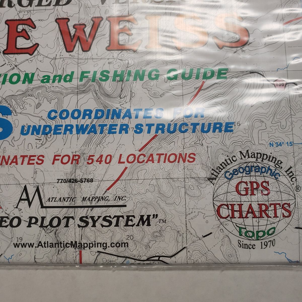 Atlantic Mapping GPS Paper Map Lake Weiss – The Loft at Bucks Island